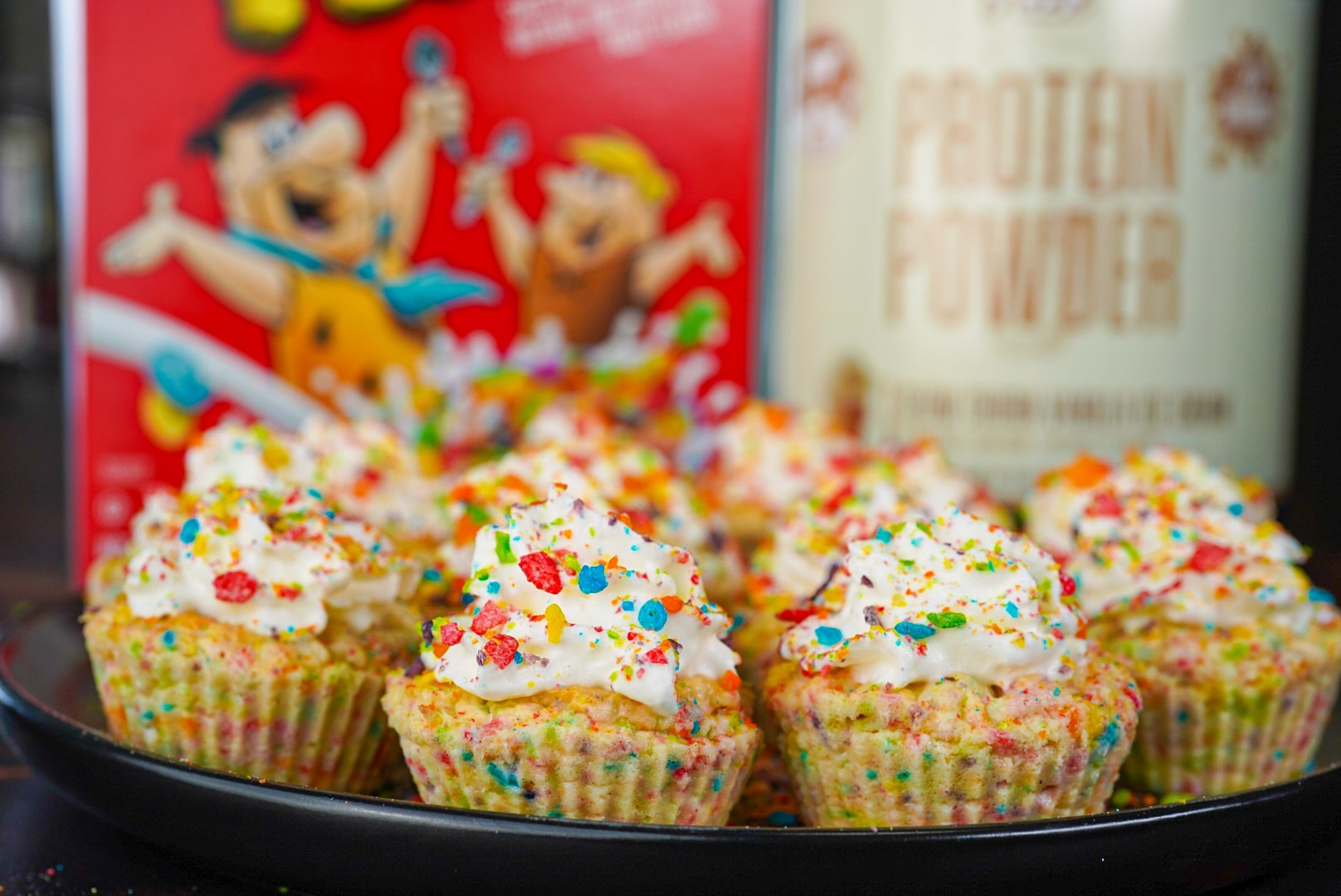 51 Cal Fruity Pebble Mini Protein Cheesecakes – Protein Cookie Butter ...